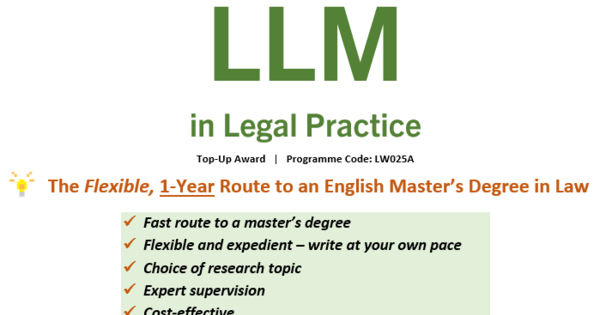 Online Information Seminar for LLM in Legal Practice [Top-up Award ...